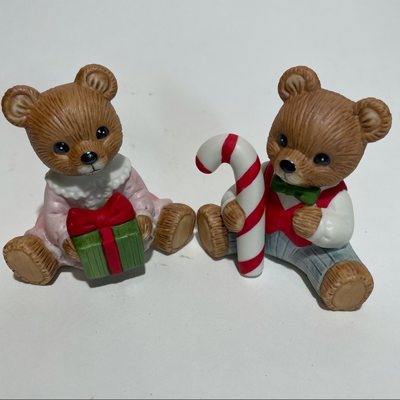 Homco | Holiday | Vintage Homco Christmas Bears Ceramic Figurines ...